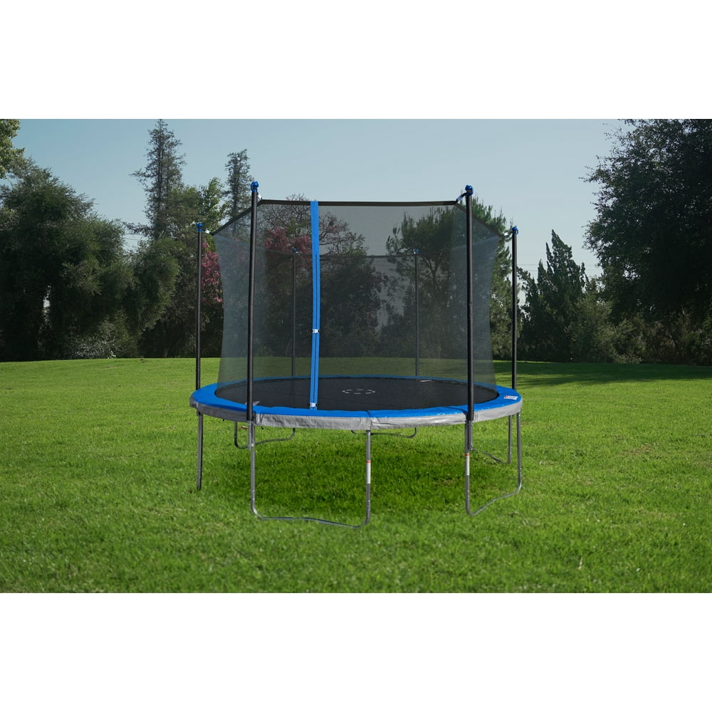 12' Trampoline with Enclosure, Blue - Walmart.com - Walmart.com