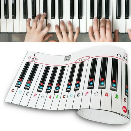 Piano Keyboard Stickers, Rolling Storage Design Leaves No Fold Marks ...