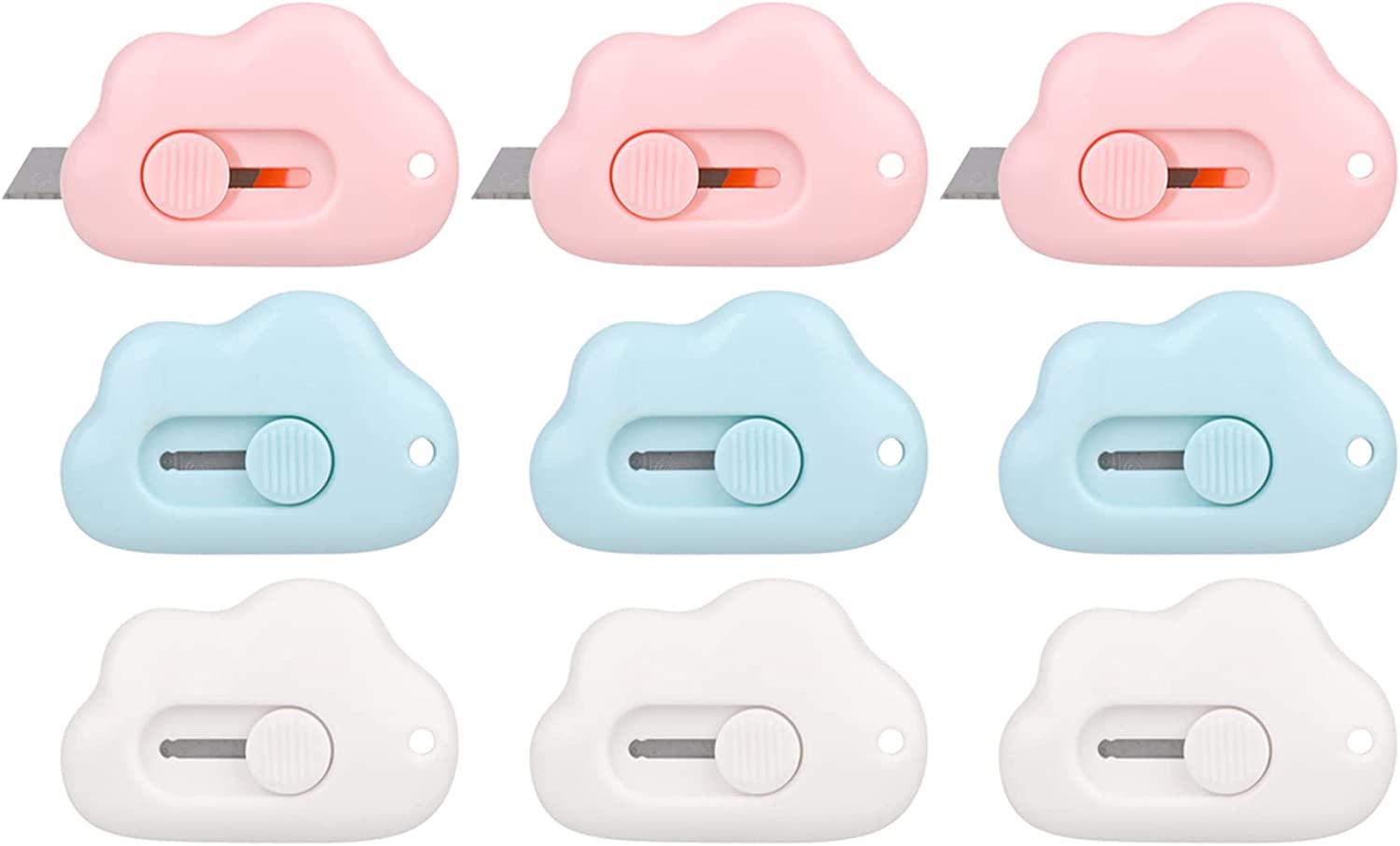 9 Pcs Mini Utility Knives, Retractable Box Cutter Portable Letter ...