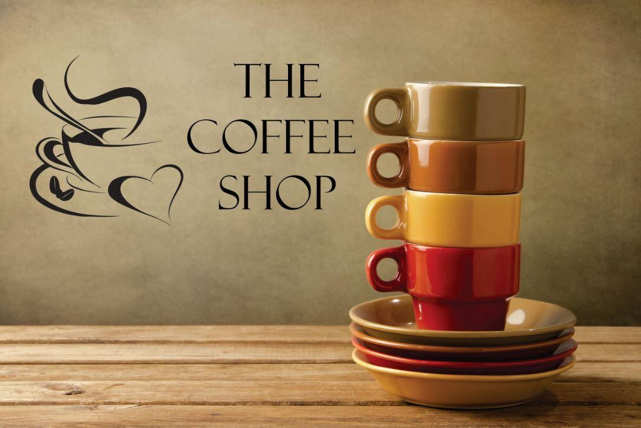 Design With Vinyl Coffee Shop Artwork Latte · Cappuccino Wall Decal for ...