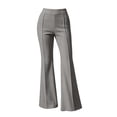DeHolifer Women's Dress Pants High Rise Flare Pull On Stretchy Work ...