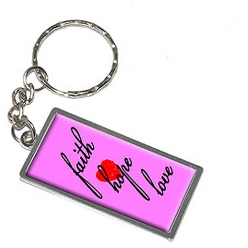Faith Hope Love With Heart Keychain Key Chain Ring - Walmart.com