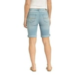 Jordache Women's High Rise Bermuda Shorts, Relaxed Fit, Stretch Denim ...