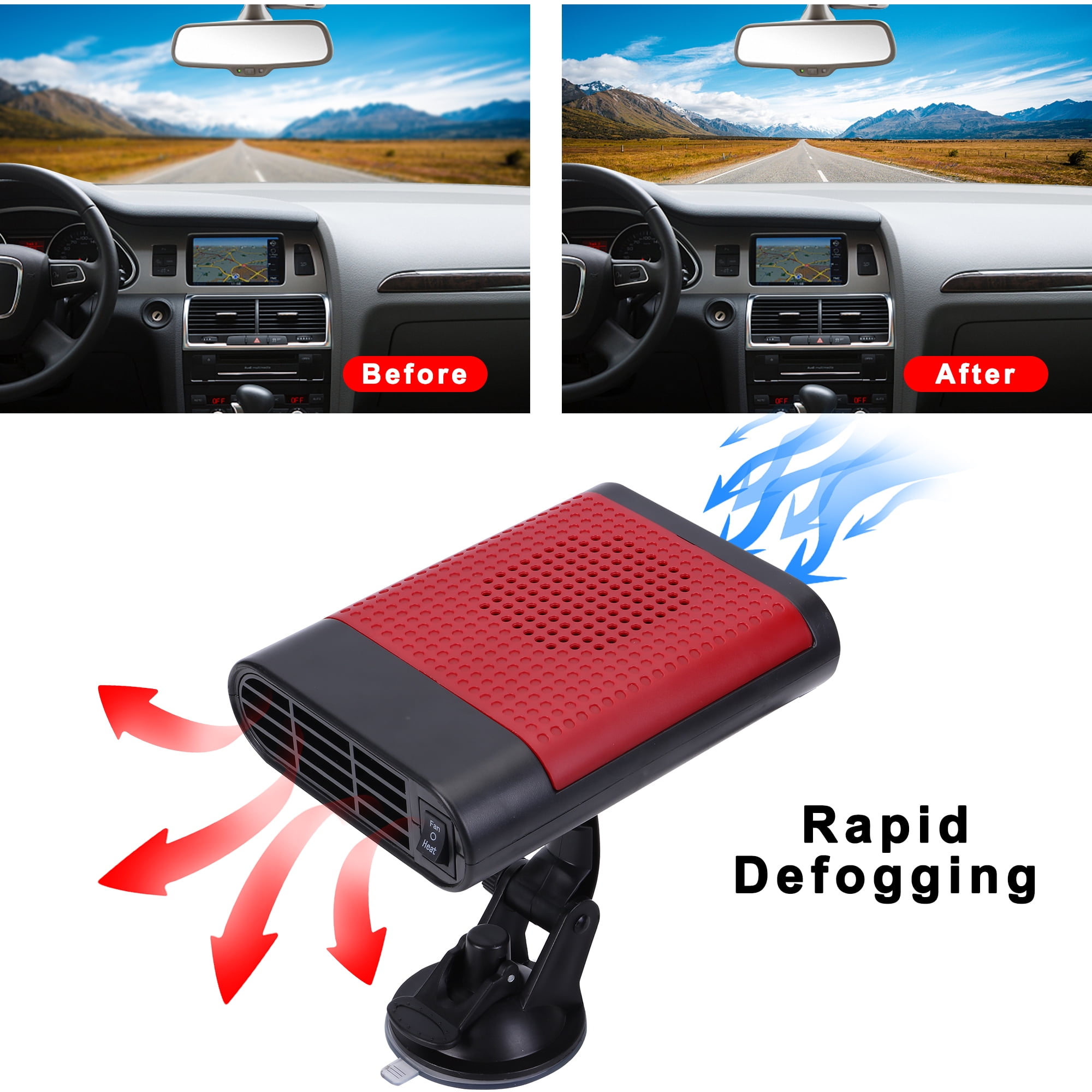 KingShop Car Heater Fan 12V Portable Car Heating Cooling Fan Warmer 2 ...