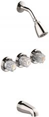 Premier Concord Three-Handle Tub & Shower Faucet, Chrome - Walmart.com