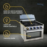 RecPro 21 Inch 3 Burner Propane RV Stove Gas Range without Hood, Silver ...
