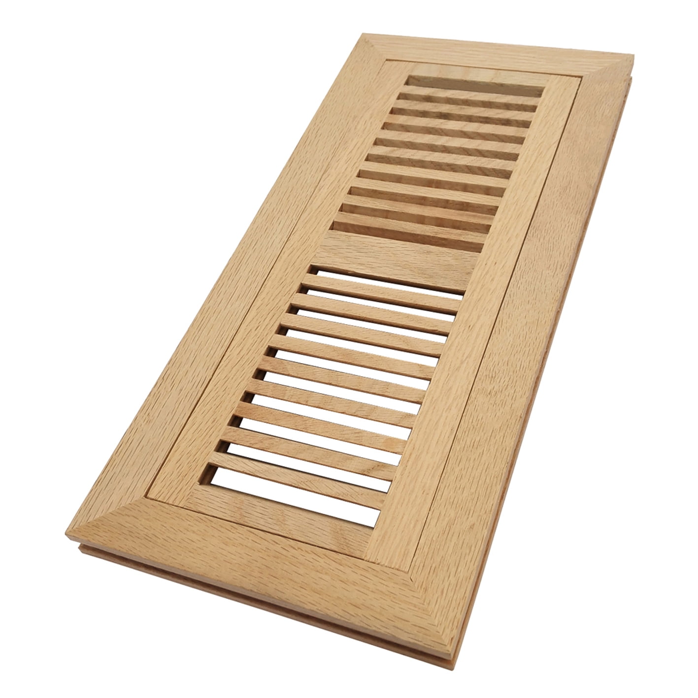Homewell White Oak Wood Floor Register, Flush Mount with Frame, 4x12 ...