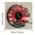 Vinyl Record LED Wall Clock, Ultra-Quiet Kitchen-Themed Decor, Elegant ...