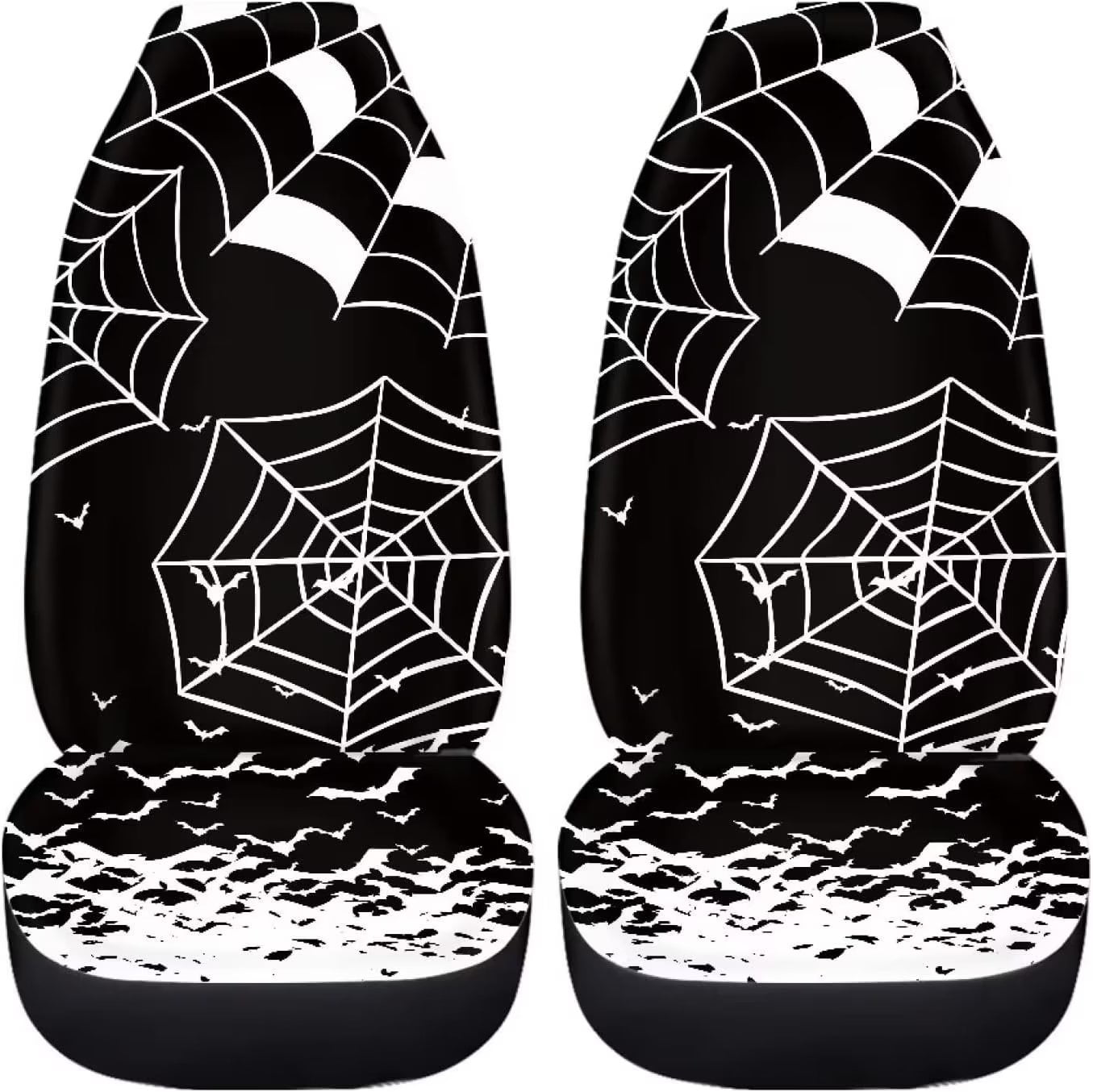 NETILGEN Bat Spider Web Design Car Covers Set 2 Pcs Kit Anti-Dirty Car ...