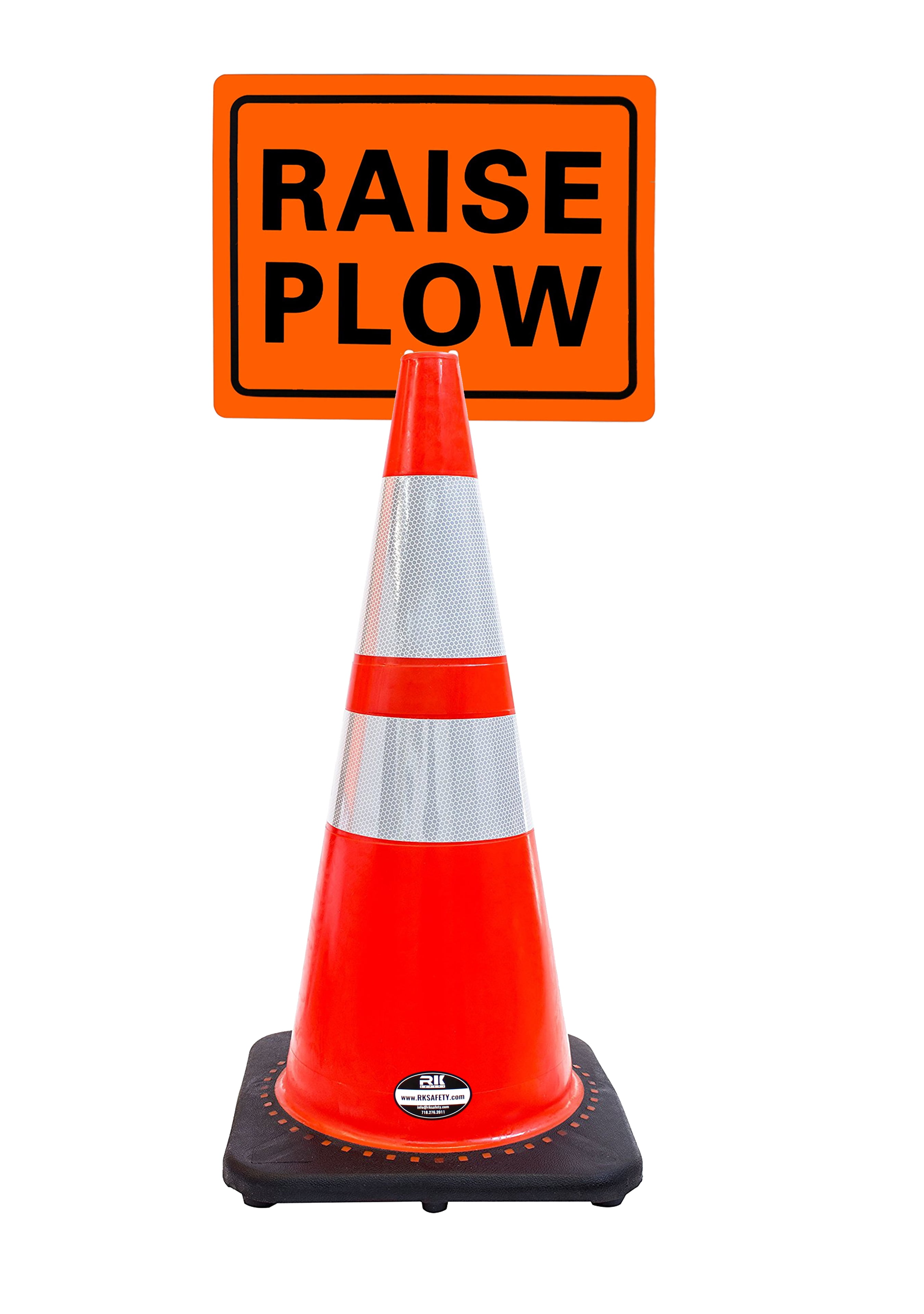 RK-Safety 28" Orange Cone, Black base With Two Reflective Tape, Plus ...