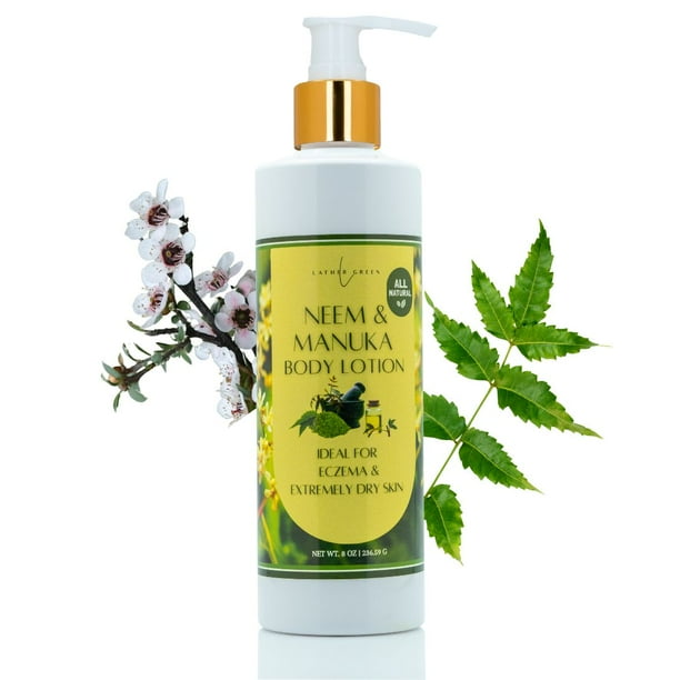 Neem & Manuka Body Lotion - Hydrating & Calming for Very Dry Skin, 8 oz ...