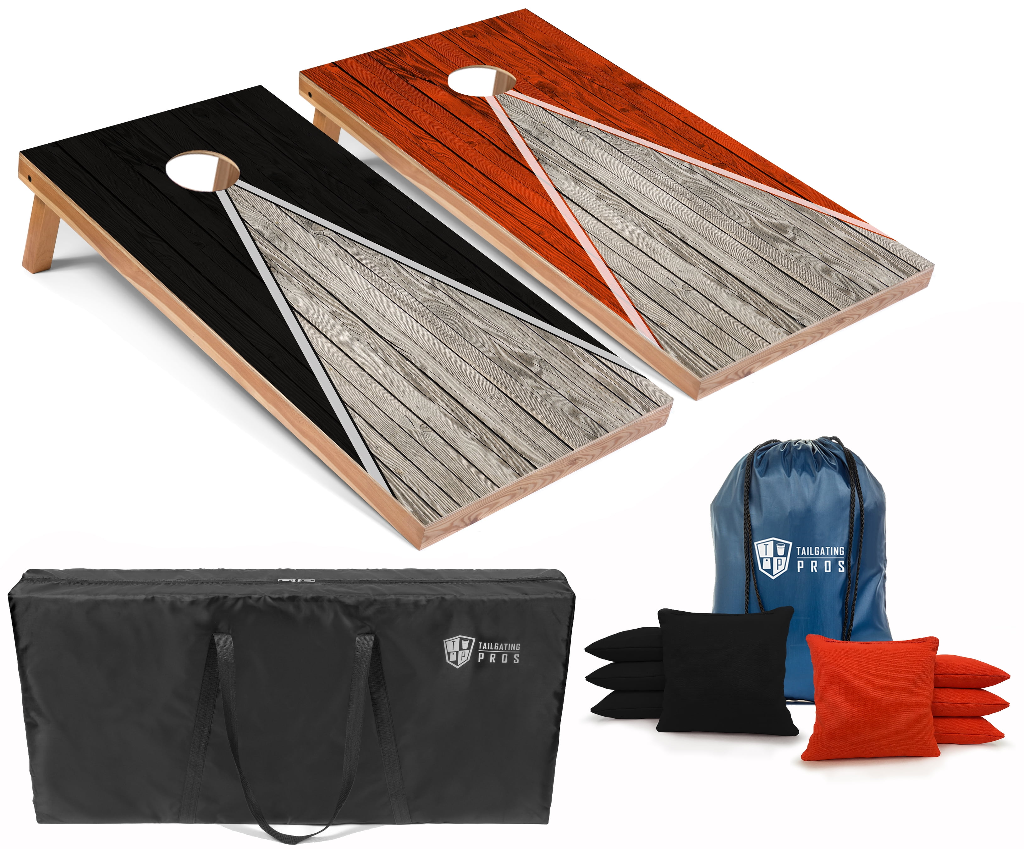 Tailgating Pros Pyramid Cornhole Board Set w/ Bean Bags and Carrying ...
