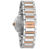 Bulova Men's Diamonds Black Dial Two Tone Bracelet Watch 98D129 ...