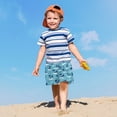 Blue Palm Tree Swim Trunks Quick Drying Bathing Suit Summer Shorts ...