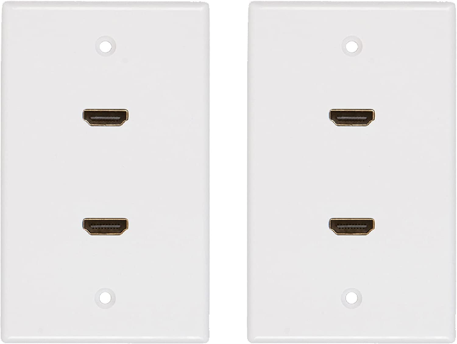 2 Port HDMI Wall Plate Insert Built-in Hi-Speed HDMI Cable W/Ethernet ...