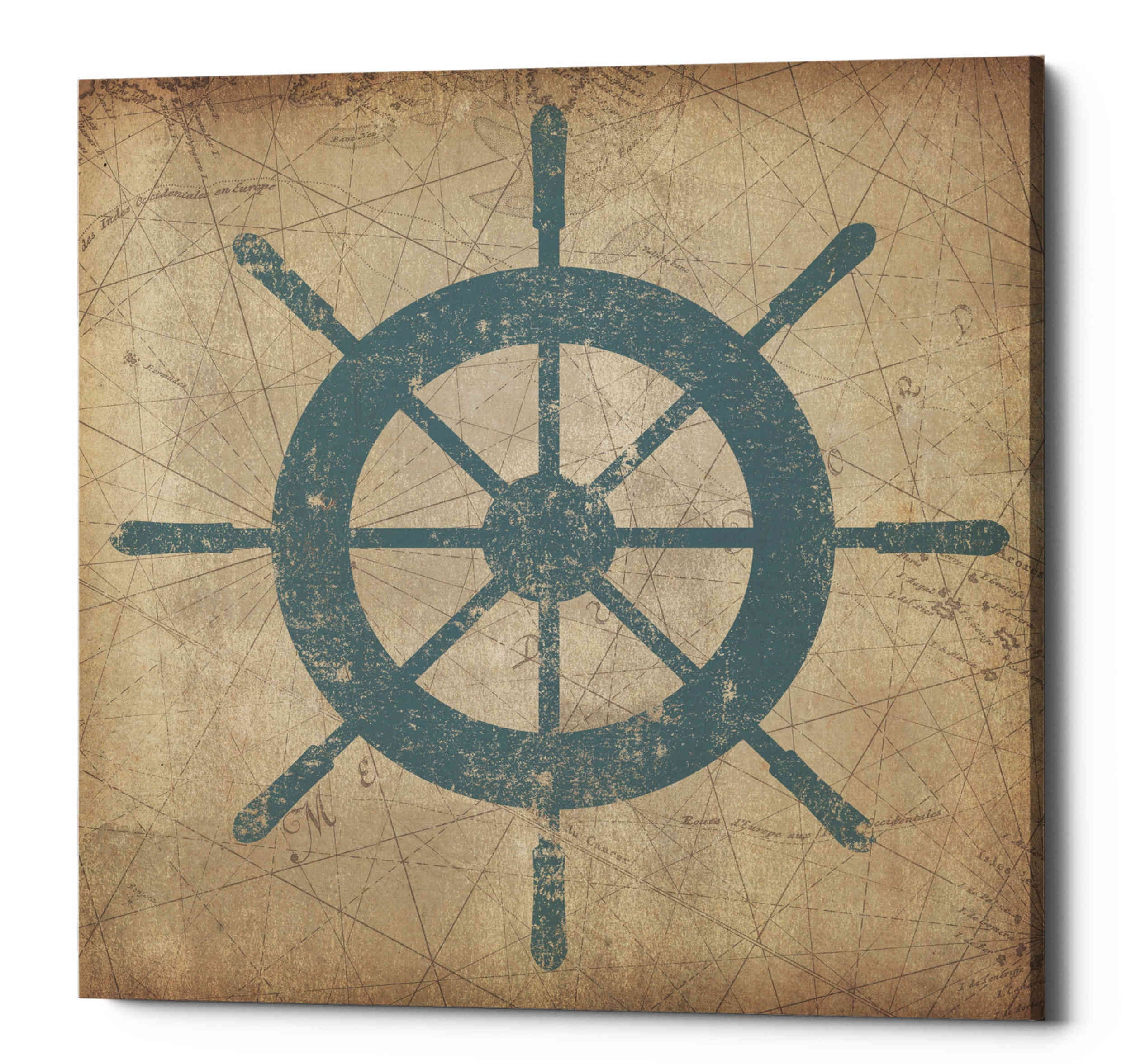 Epic Graffiti 'Nautical Shipwheel' by Ryan Fowler, Canvas Wall Art, 12 ...