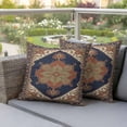 2 Pack Outdoor Waterproof Throw Pillow Covers,Retro Brown Boho ...