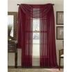 Elegant Solid Burgundy Scarf Valance Voile Window Panel Curtain Drapery ...