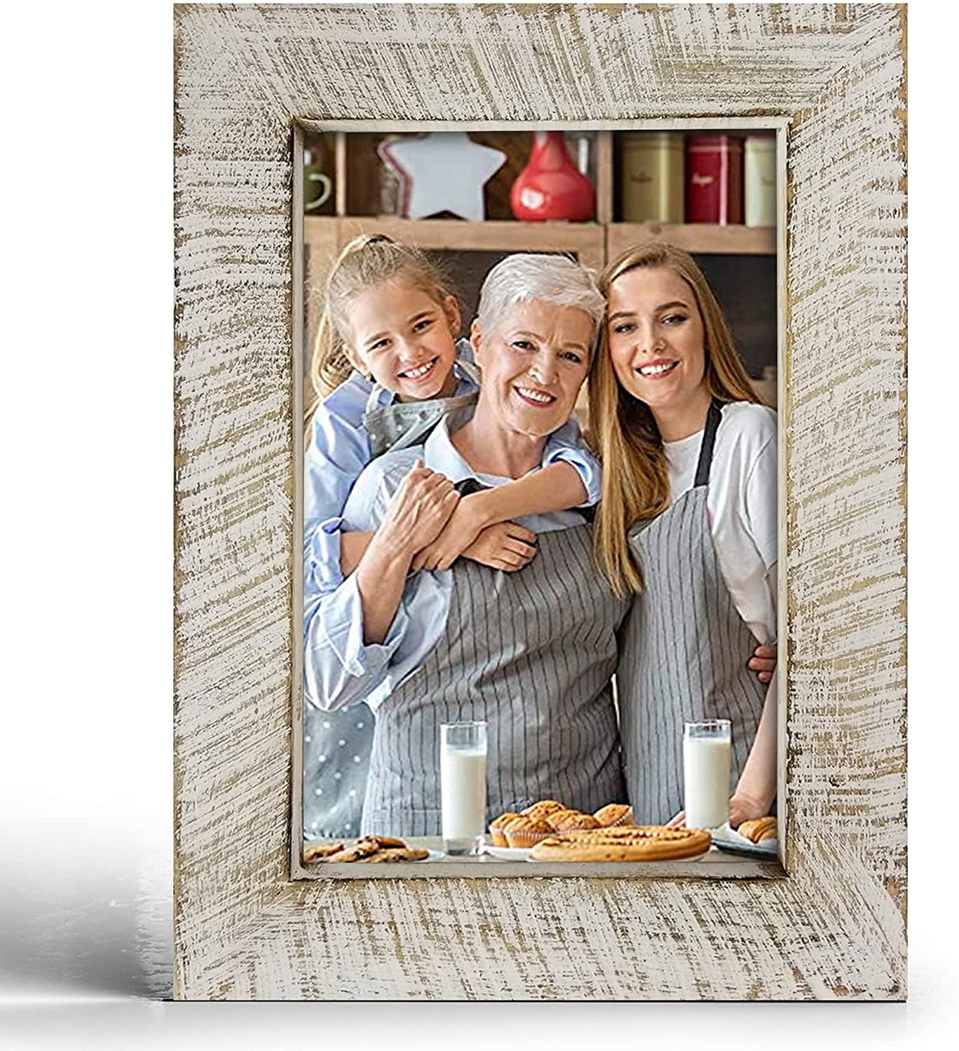 Farmhouse Picture Frames Rustic Wooden Photo Frame Distressed | Rustic ...