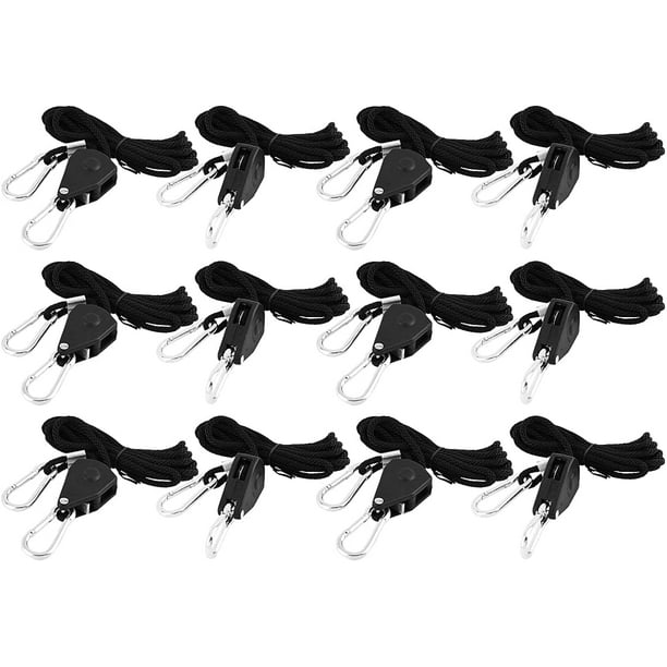 Rope Hangers Tie Downs 1/8 Inch 7.87 Feet Ratchet Hangers 12 Pieces ...