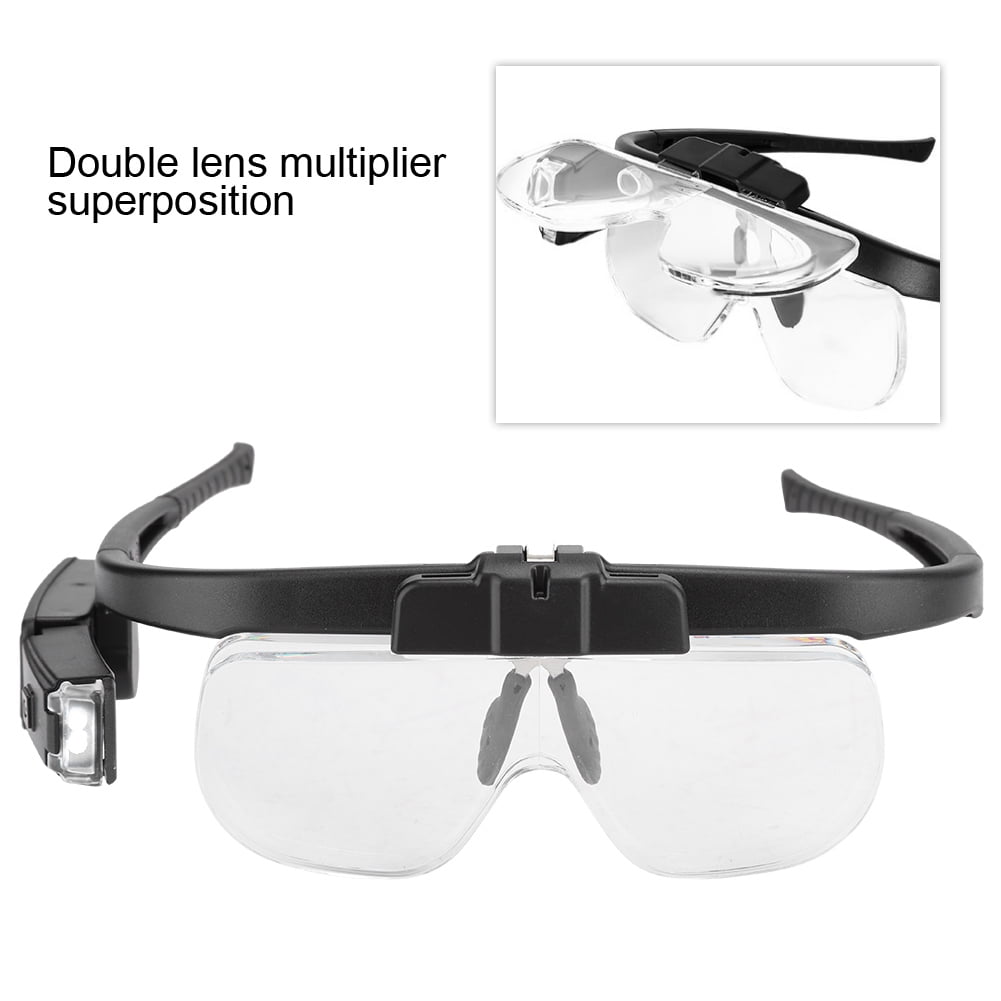 ESTINK 4.5x Wearable Magnifier Adjustable LED Magnifying Glasses ... ESTINK 4.5x Wearable Magnifier Adjustable LED Magnifying Glasses ...