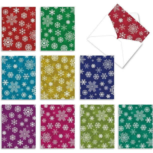 CAM6018 FLAKE OUT: 10 Assorted Blank Note Cards w/Matching Envelopes ...