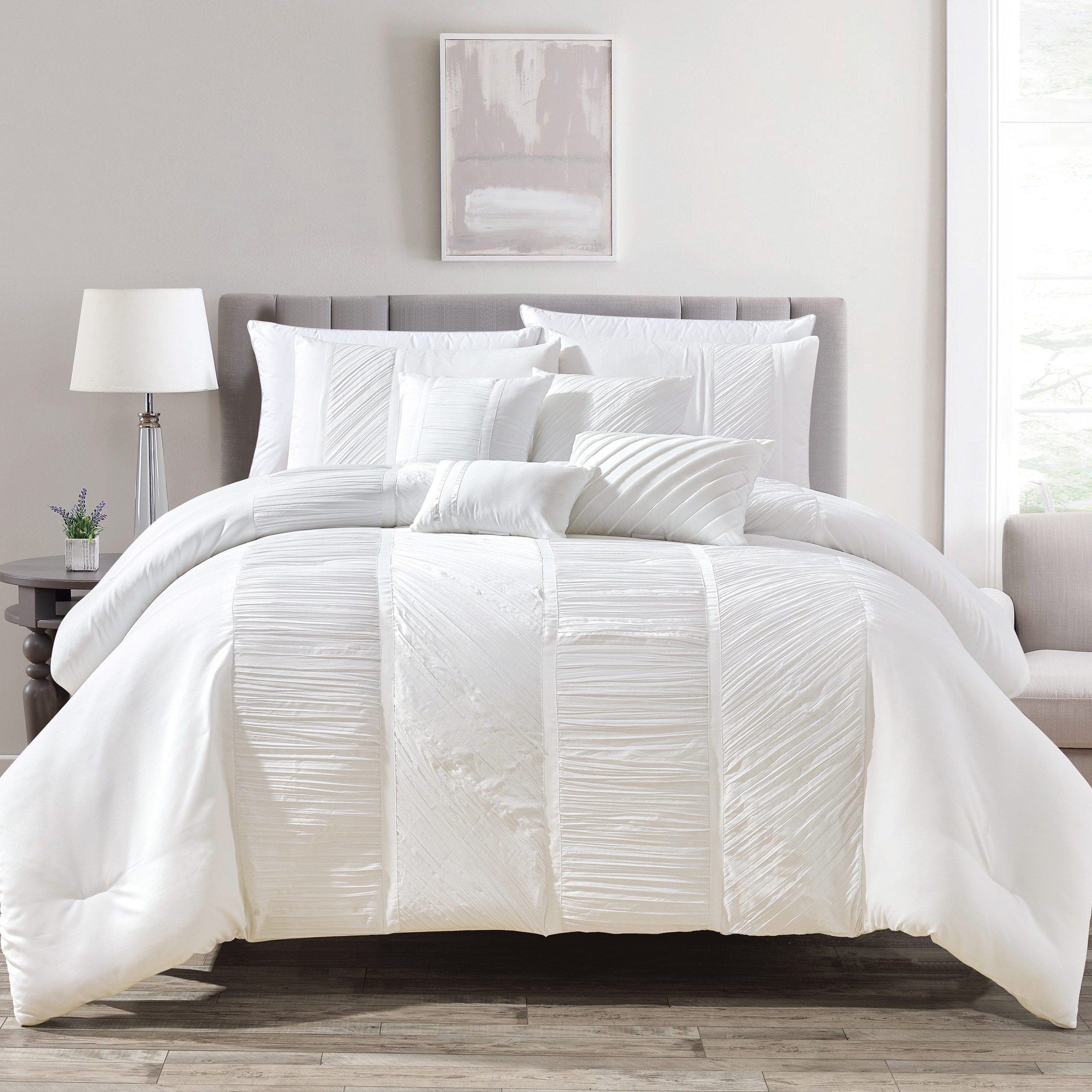 HGMart Bedding Comforter Set Bed In A Bag 7 Piece Luxury Microfiber