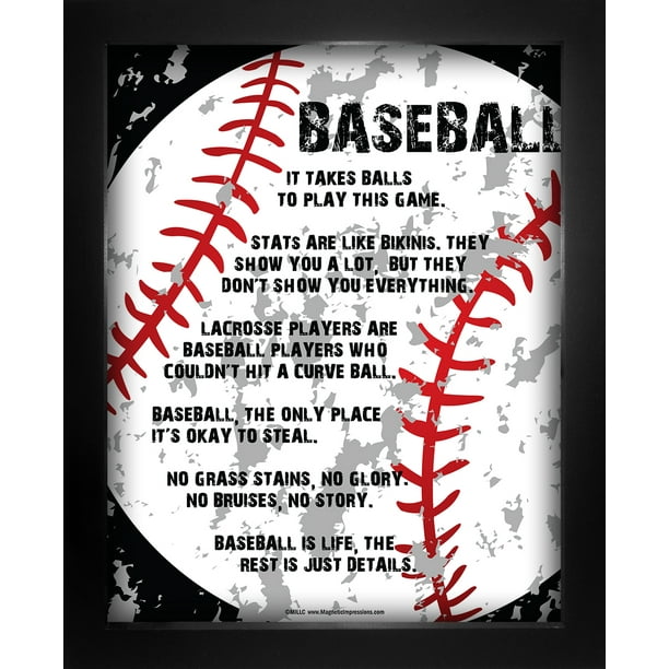 Framed Baseball Player Gritty 8" x 10" Sport Poster Print - Walmart.com