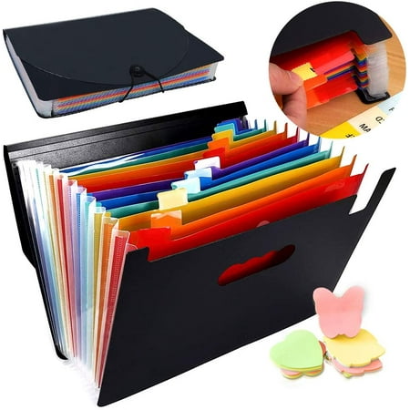 Expanding Organizer File Folder, Portable File Box Document Holder, 13 ...