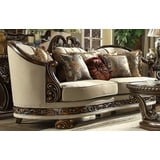 Luxury Beige Chenille Sofa Set 3Pcs Traditional Homey Design HD-1623 ...