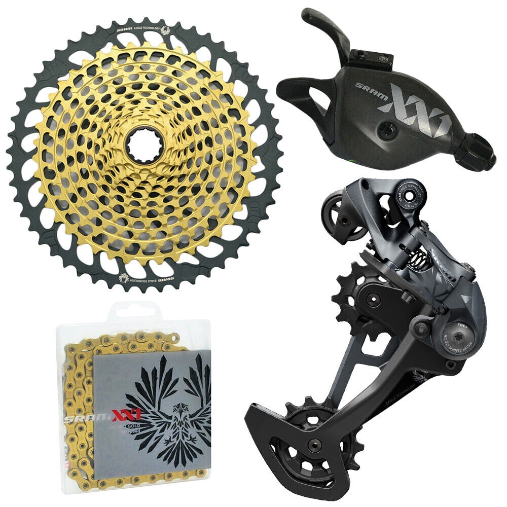 SRAM XX1 Eagle 12 Speed Groupset MTB Kit 4 Pcs 10-52T , Gold #SY4061 ...