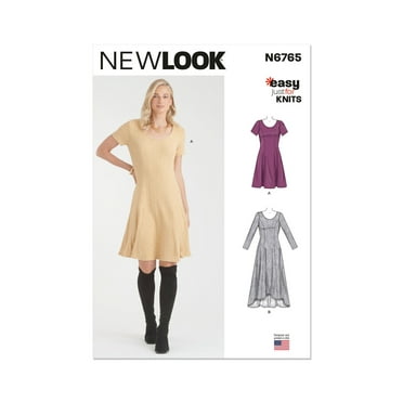 New Look Sewing Pattern 6567 Misses Dresses, Size A (6-8-10-12-14-16 ...