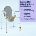 Medline 3-in-1 Bedside Commode, Portable Toilet, Sturdy, 350 lb Weight ...