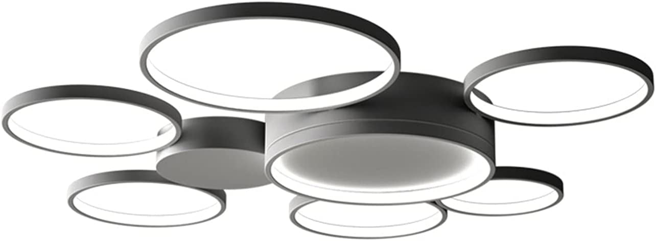 FETCOI Modern Ceiling Light 7-Circle Ring Ceiling Chandelier Acrylic ...