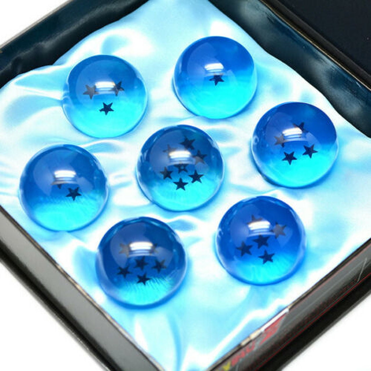 New Dragonball Z Stars Crystal Acrylic BLUE 7pcs 3.5cm w/Gift Box ...