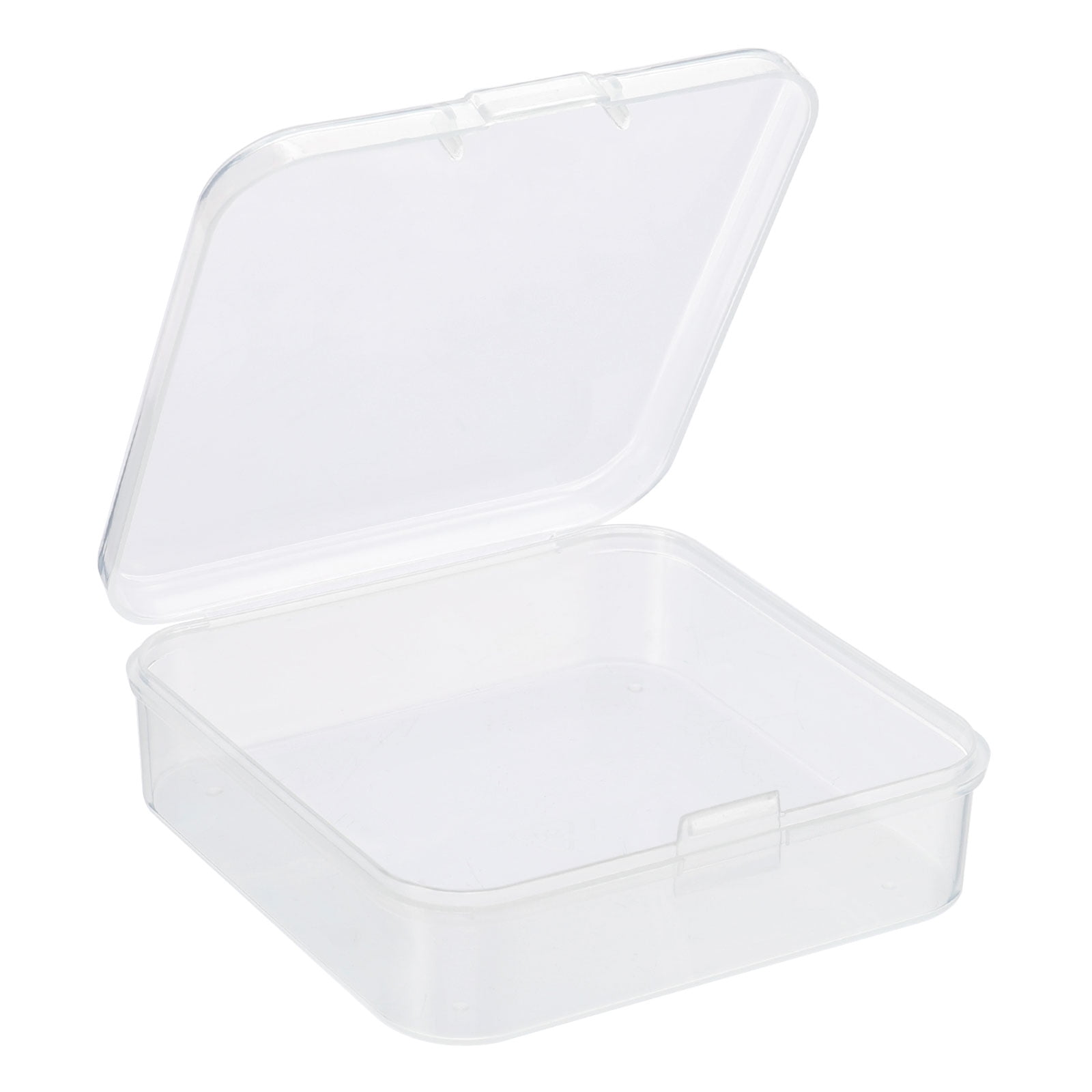 Uxcell 65x20mm Plastic Square Clear Storage Container Box with Lid, 6 ...