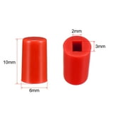 40 Pcs Plastic 6x10mm Latching Pushbutton Tactile Switch Caps Cover ...