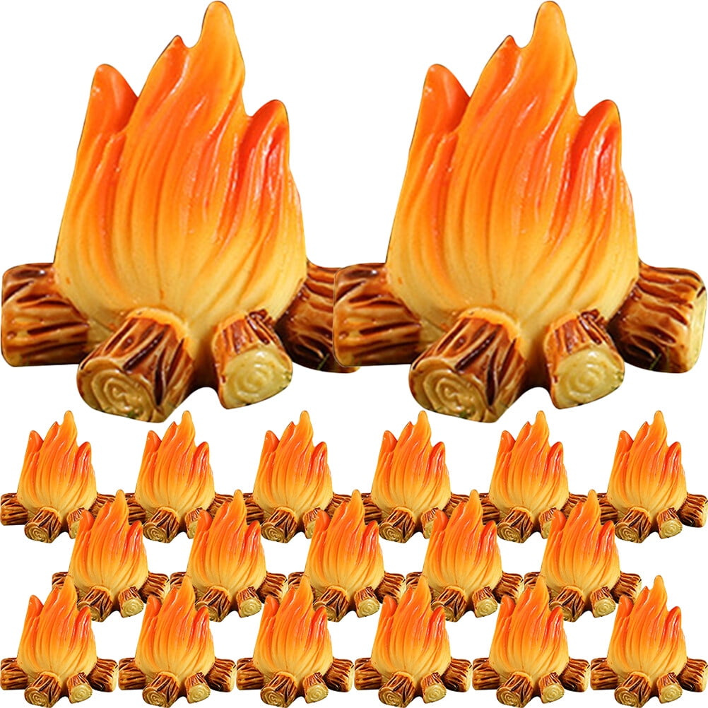 20Pcs Miniature Campfire Model Fire Landscaping Props Miniature ...