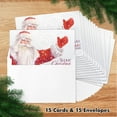 Designer Greetings Christmas Cards, 15 Glitter Embossed Santa - Walmart.com