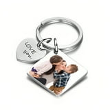 Double-sided Custom Keychain, Personalized Custom Photo/Date/Name/Word ...