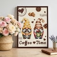 Coffee Time Canvas Wall Art for Living Room, Gnome Desserts Dwarfs Bean ...