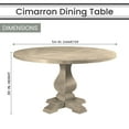 Hanover Cimarron Mango Wood 54-In. Round Pedestal Dining Table with ...