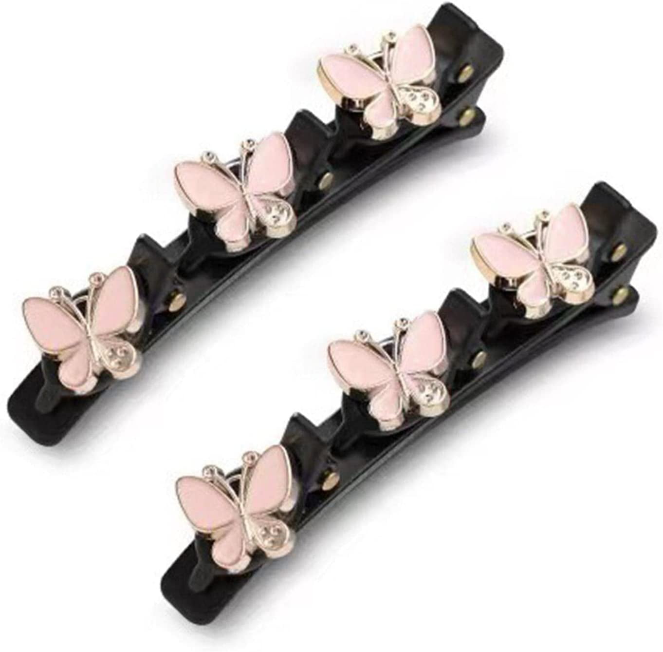 Butterfly Braided Hair Clips, 2pcs Side Hair Clip Hair Hold Barrettes ...