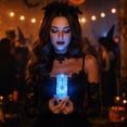 Battery Operated Flameless Led Candles with Spider Web and Skull ...