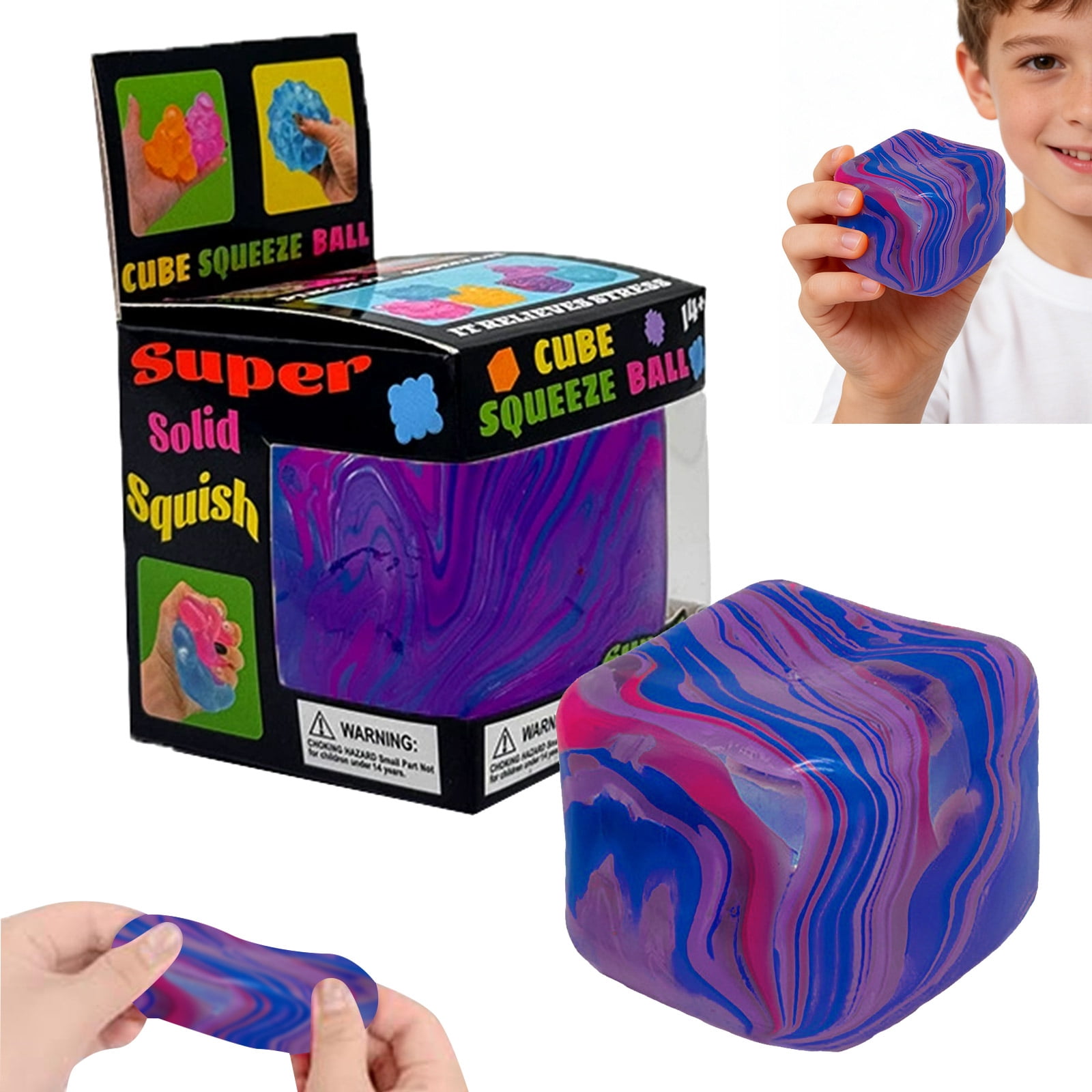 Nice Cube Squishy Toys , Adults Squishies Anxiety Relief Maltose Ball ...