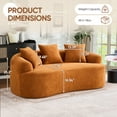 Timbernest 65" Loveseat, Modern Modular Sofa in a Box for Small Spaces ...