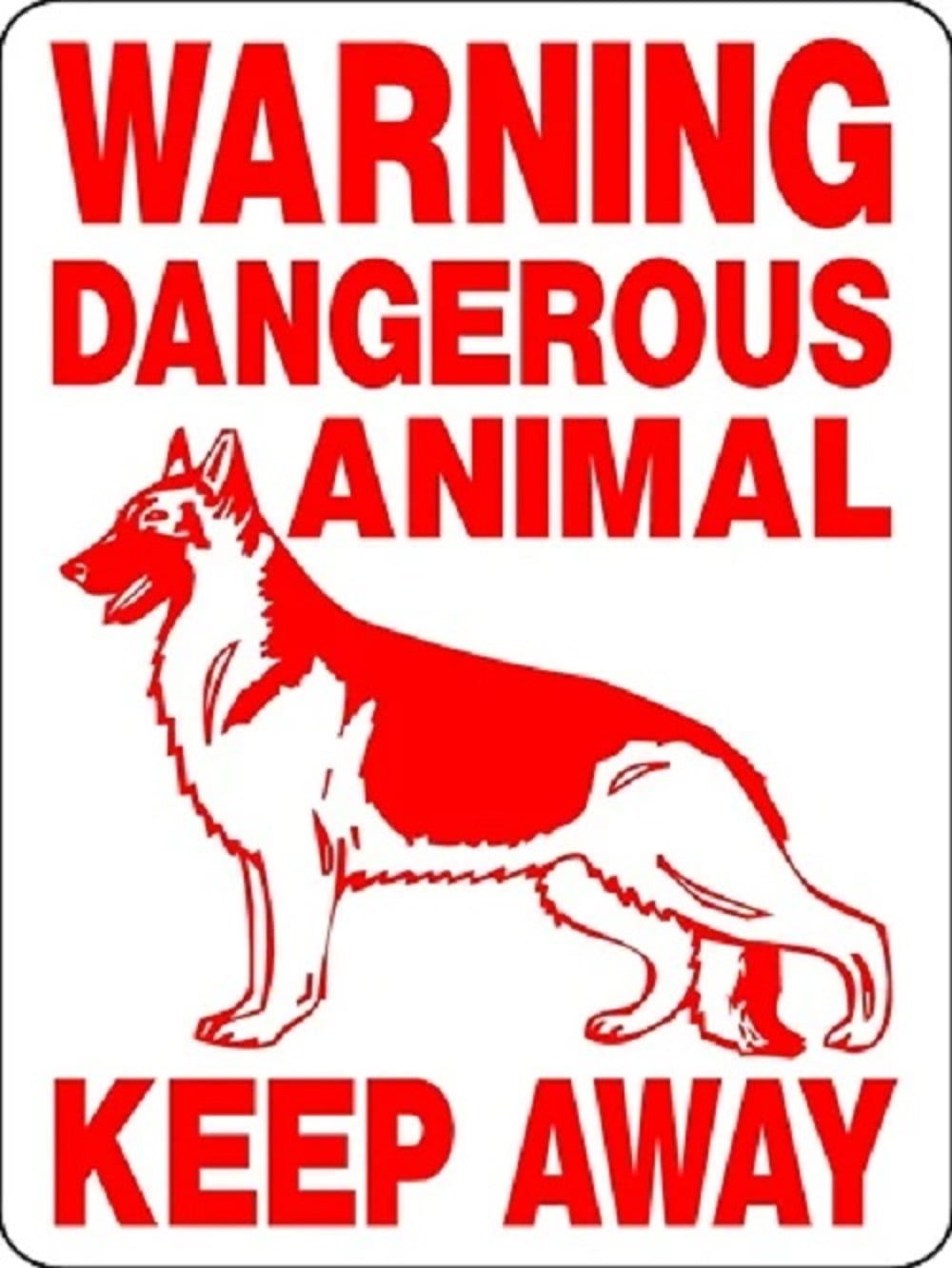 GERMAN SHEPHERD ALUMINUM SIGN warning sign 9 x 12 - Walmart.com