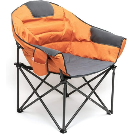 Sunnyfeel Oversized Club Camping Chair, Moon Round Saucer Chair, Padded ...