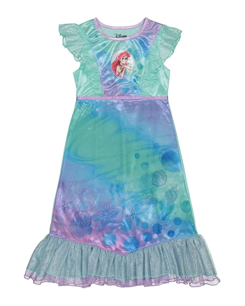 Disney Girls' Big Princess Fantasy Gown, Watercolor Ariel 2, 6 ...