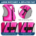 3 Pack Snorkel Vest for Adults - Inflatable Life Jackets for Snorkeling ...